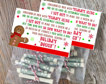 Holiday dough Treat Bags & Toppers Christmas Gift Tags Christmas Treat ...