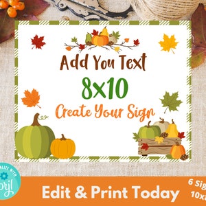 Editable Fall Party Signs Fall Festival Sign Pumpkin Party Signs Fall ...