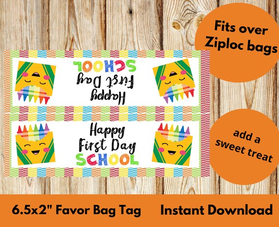 Welcome Back to School Tag Happy First Day of School Gift Tag Back to ...