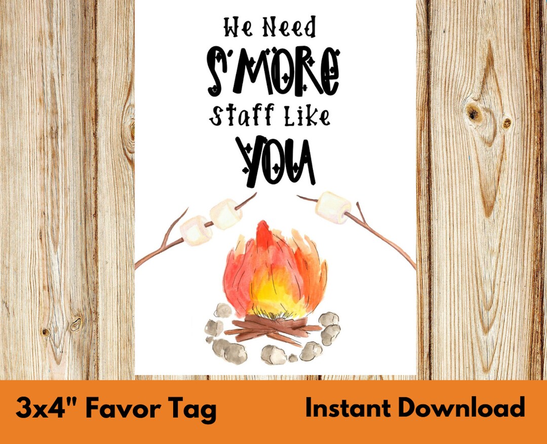 We Need S'more Staff Like You Tag Appreciation Gift Tag - Etsy