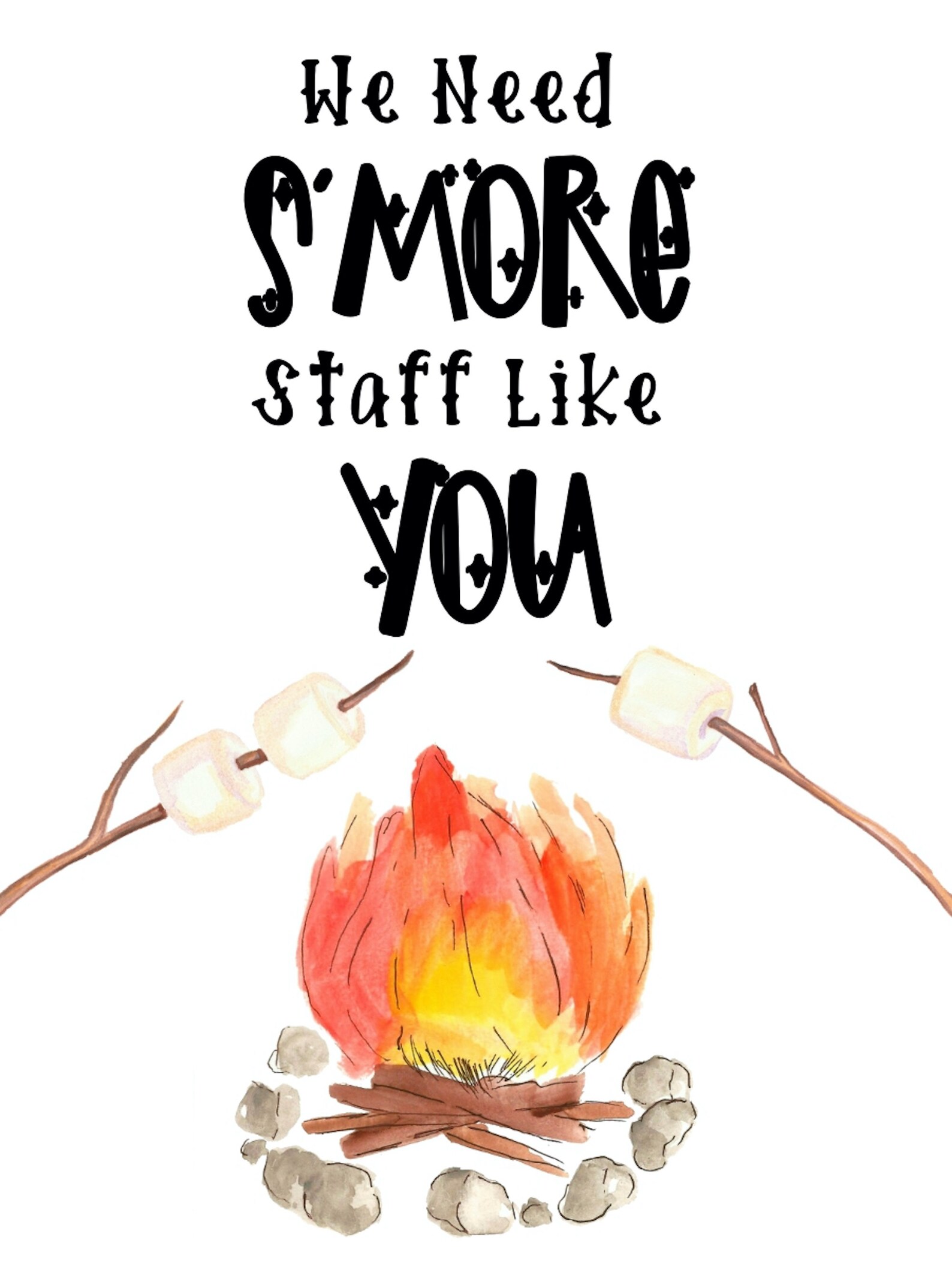 We Need S'more Staff Like You Tag Appreciation Gift Tag - Etsy