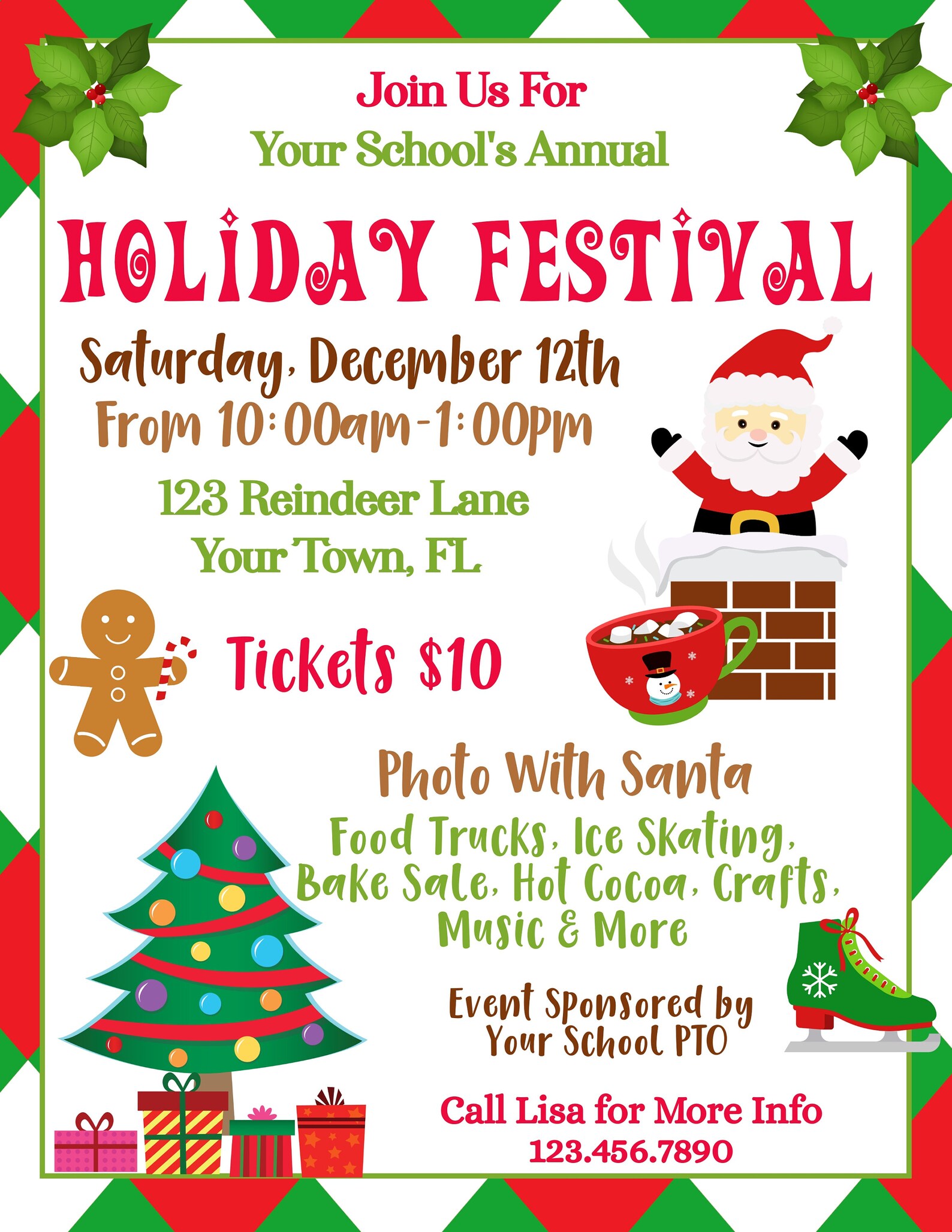 EDITABLE Holiday Festival Editable Flyer Christmas Craft Fair - Etsy