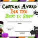 Costume Awards Halloween Printable Certificates Instant Download ...