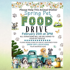 Editable Fundraiser Animal Theme Flyer Refuge Animal Sanctuary Flyer ...