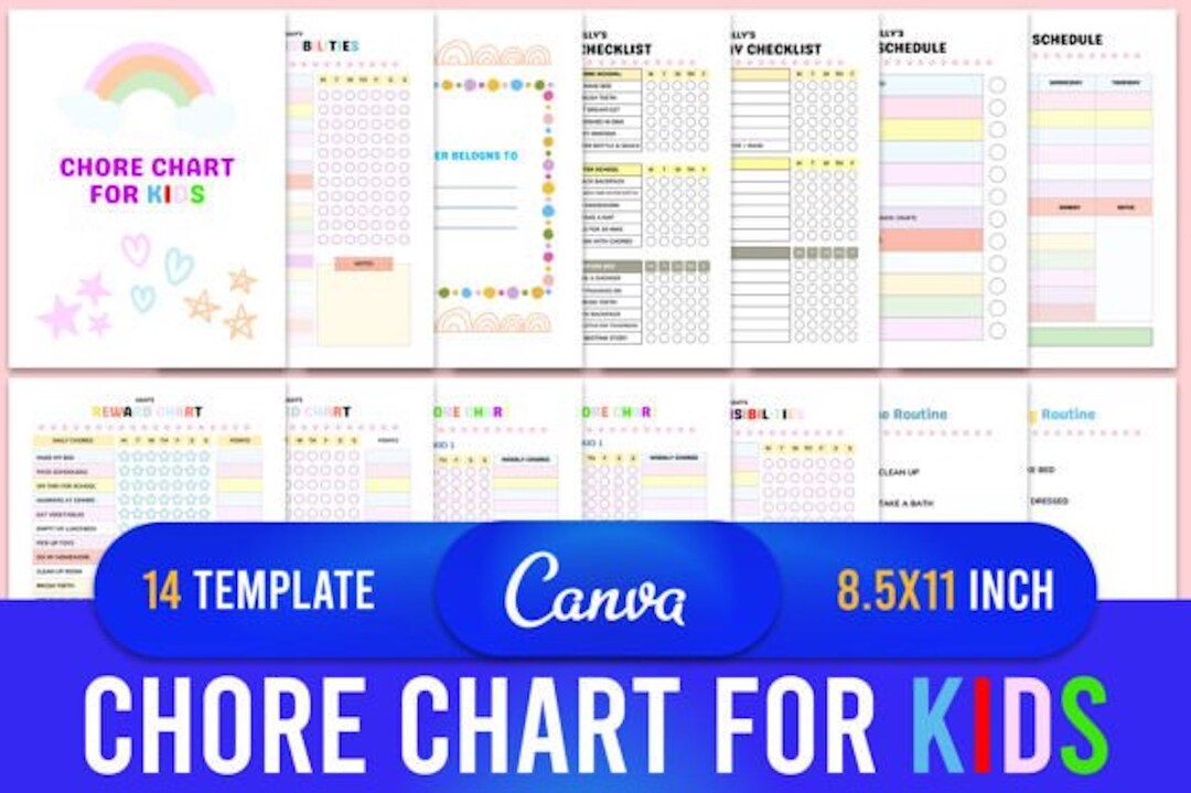 Editable Responsibility Chore Chart for Kids Chore Chart Printable Kids ...