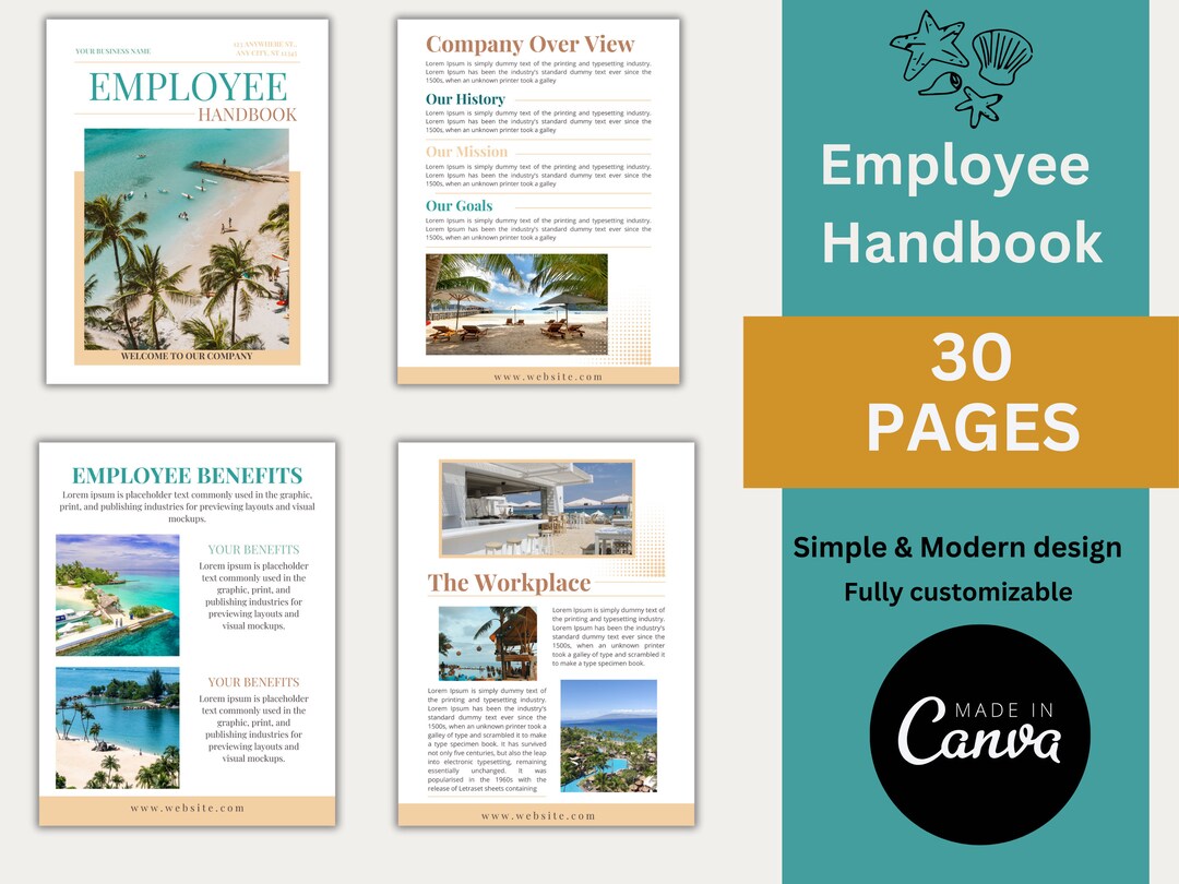 Employee Handbook Template Training Manual Template Employee Welcome ...