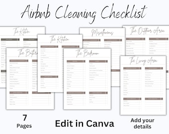 Airbnb Essential Items Checklist Canva Template, VRBO, Super Host ...
