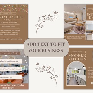 Interior Design Instagram Post Template Real Estate Social Media Posts ...