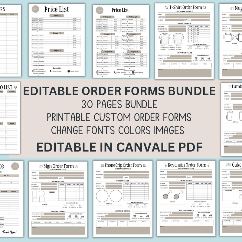 Custom Order Form - Etsy