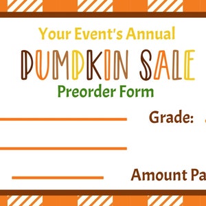 EDITABLE Fall Pumpkin Sale Fundraiser Flyer Printable Invitation ...