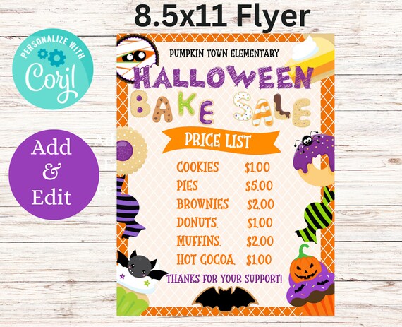 Halloween Bake Sale Flyer