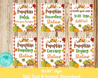 Editable Fall Party Signs Fall Festival Sign Pumpkin Party Signs Fall ...