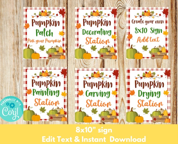 Fall Party Signs Pumpkin Party Signs Fall Festival Sign Fall Carnival ...