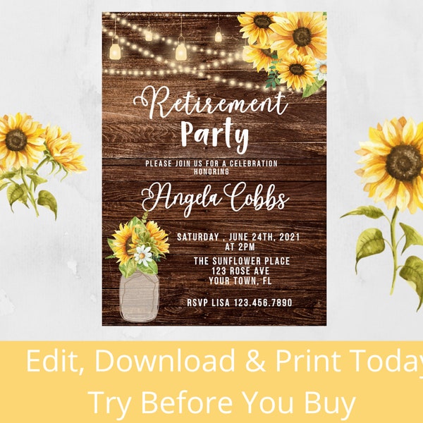 Retirement Lunch Invitation - Etsy