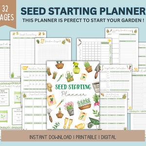 Seed Starting Planne Garden Planner Gardening Planner Seed Organizer ...