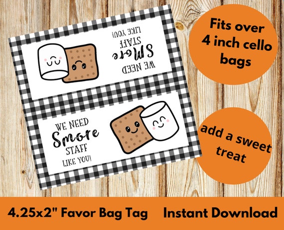 We Need S'more Staff Like You Tag Staff Gift Tag Appreciation Gift Tag ...