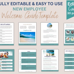 Employee Welcome Packet Employee Handbook Template Training Manual ...