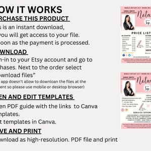 Mobile Notary Loan Signing Agent Photo Business Flyer Notary Price List ...