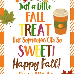 EDITABLE Fall Gift Tag Staff Appreciation Gift Teacher Appreciation ...