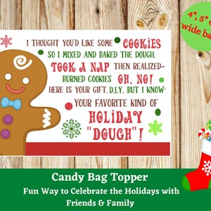 Holiday “dough” Treat Bags & Toppers Christmas Gift Tags Christmas ...