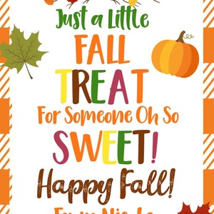 EDITABLE Fall Gift Tag Staff Appreciation Gift Teacher Appreciation ...