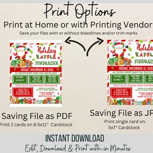 Christmas Raffle Ticket Fundraiser Flyer, Holiday Split the Pot Raffle ...