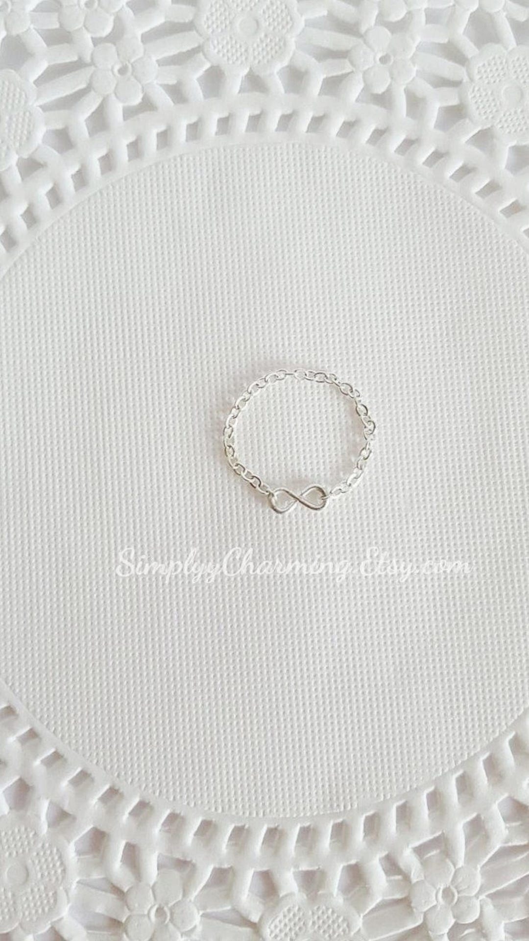 Tiny Infinity Symbol Delicate Dainty Simple Sterling Silver Ring Pretty ...