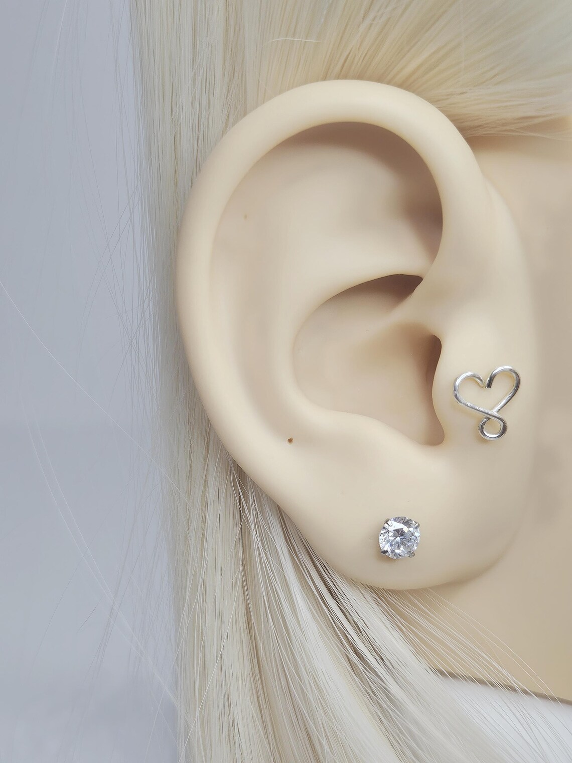 Heart Infinity Tragus Stud Earring, Heart Infinity Earring for Tragus ...