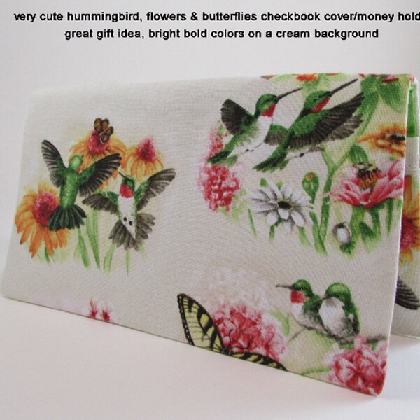 Hummingbird Checkbook Wallet - Etsy