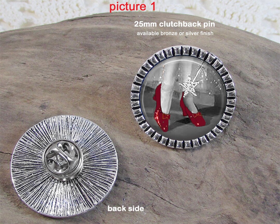 Wizard of OZ Ruby Slippers 2 Lapel Pin Brooch With Tie Tack Back ...