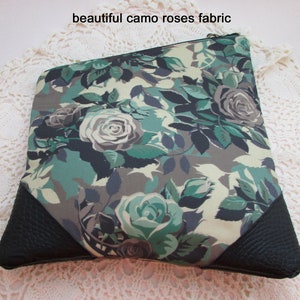 Camo Roses Foldover Slant Clutch Bag Camo Handbag Wristlet Eco Couture ...