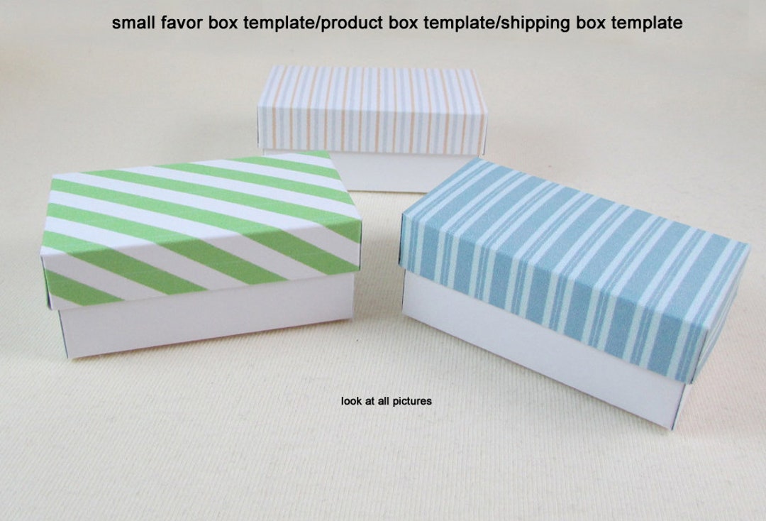 Small Favor Box Template - Gift Box - Product Box - Shipping Box ...