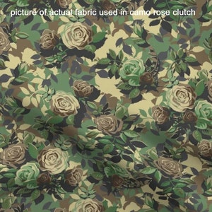 Camo Roses Foldover Slant Clutch Bag Camo Handbag Wristlet Eco Couture ...