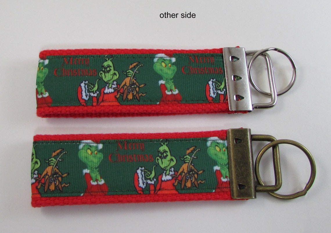 Stylish Grinch Mini Key Fob Key Chain Cute Design Key Holder | Etsy