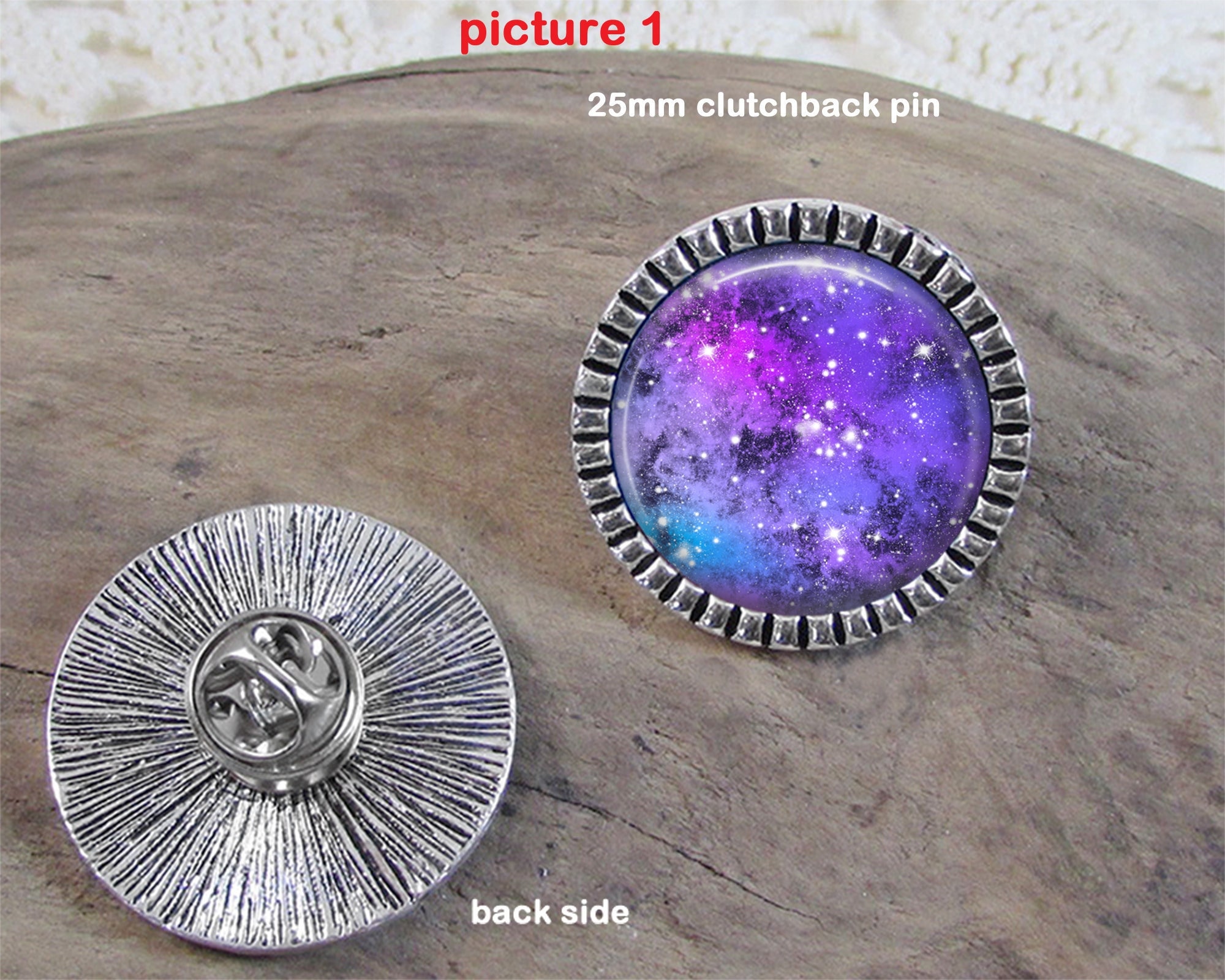 Galaxy Astronomy 5 Lapel Pin With Tie Tack Back Choice of - Etsy