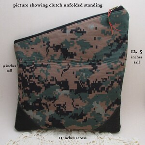 Digital Camo Foldover Slant Clutch Bag - Camo Handbag Clutch - Eco ...