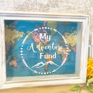 My Adventure Fund Money Box Shadow Box Bank Money Bank | Etsy