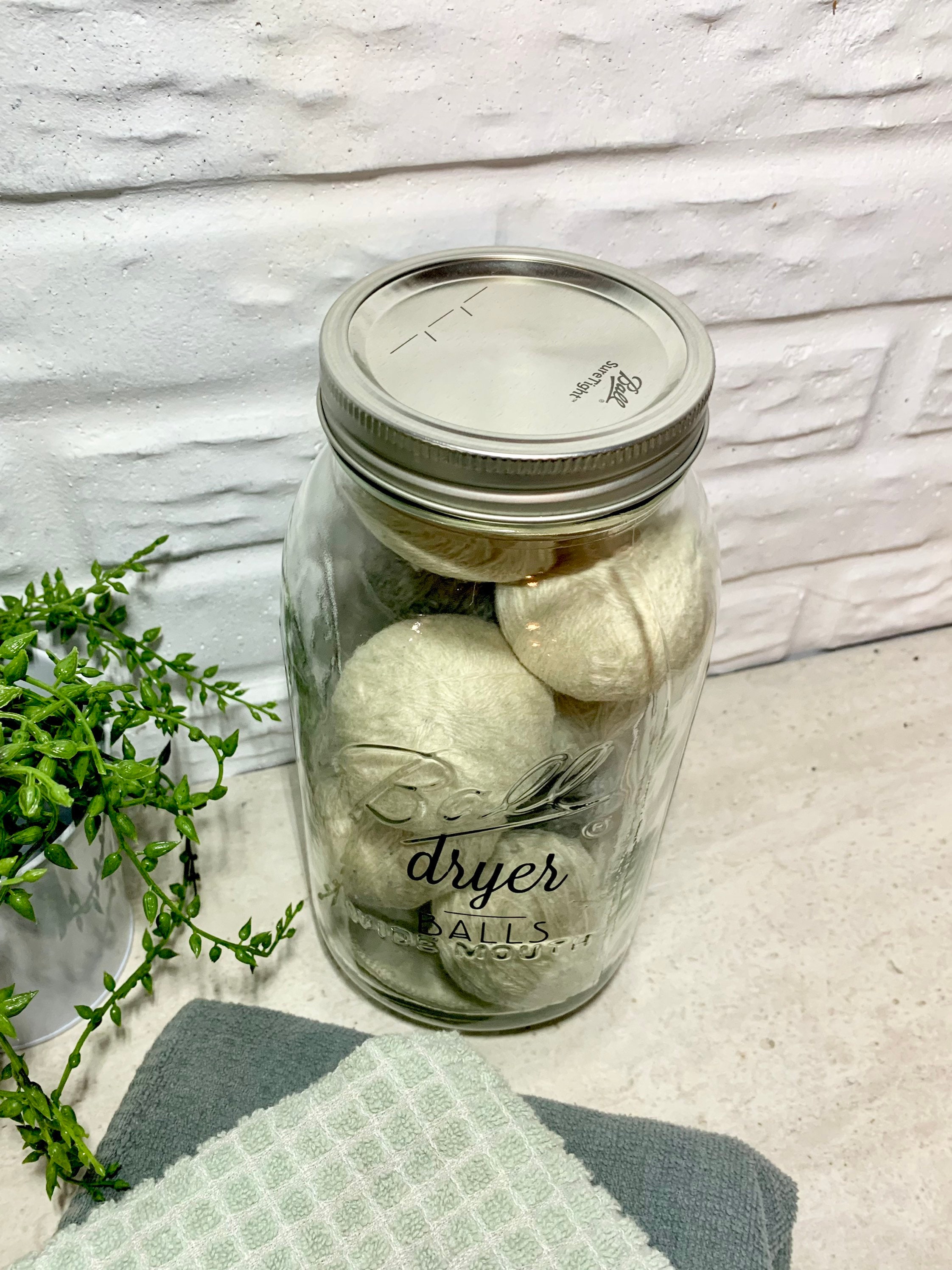 Dryer Ball Storage Jar Laundry Room Decor Organization and - Etsy
