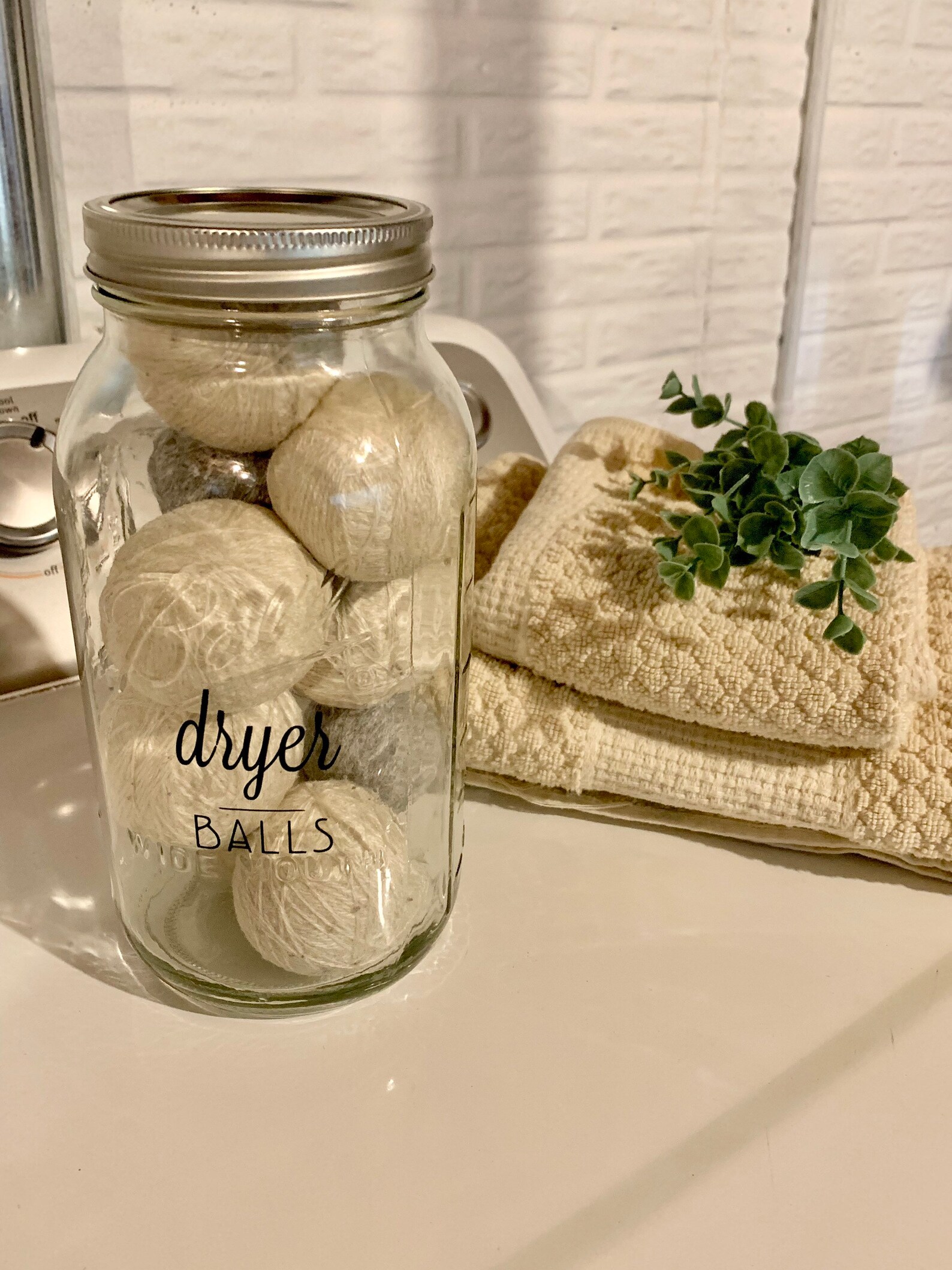 Dryer Ball Storage Jar Laundry Room Decor Organization and - Etsy