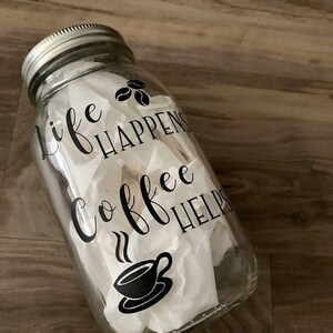 Coffee Helps Mason Jar Coin Bank Money Bank Money Jar - Etsy