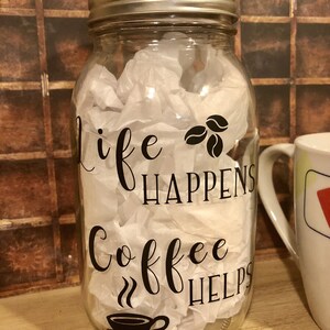 Coffee Helps Mason Jar Coin Bank Money Bank Money Jar - Etsy