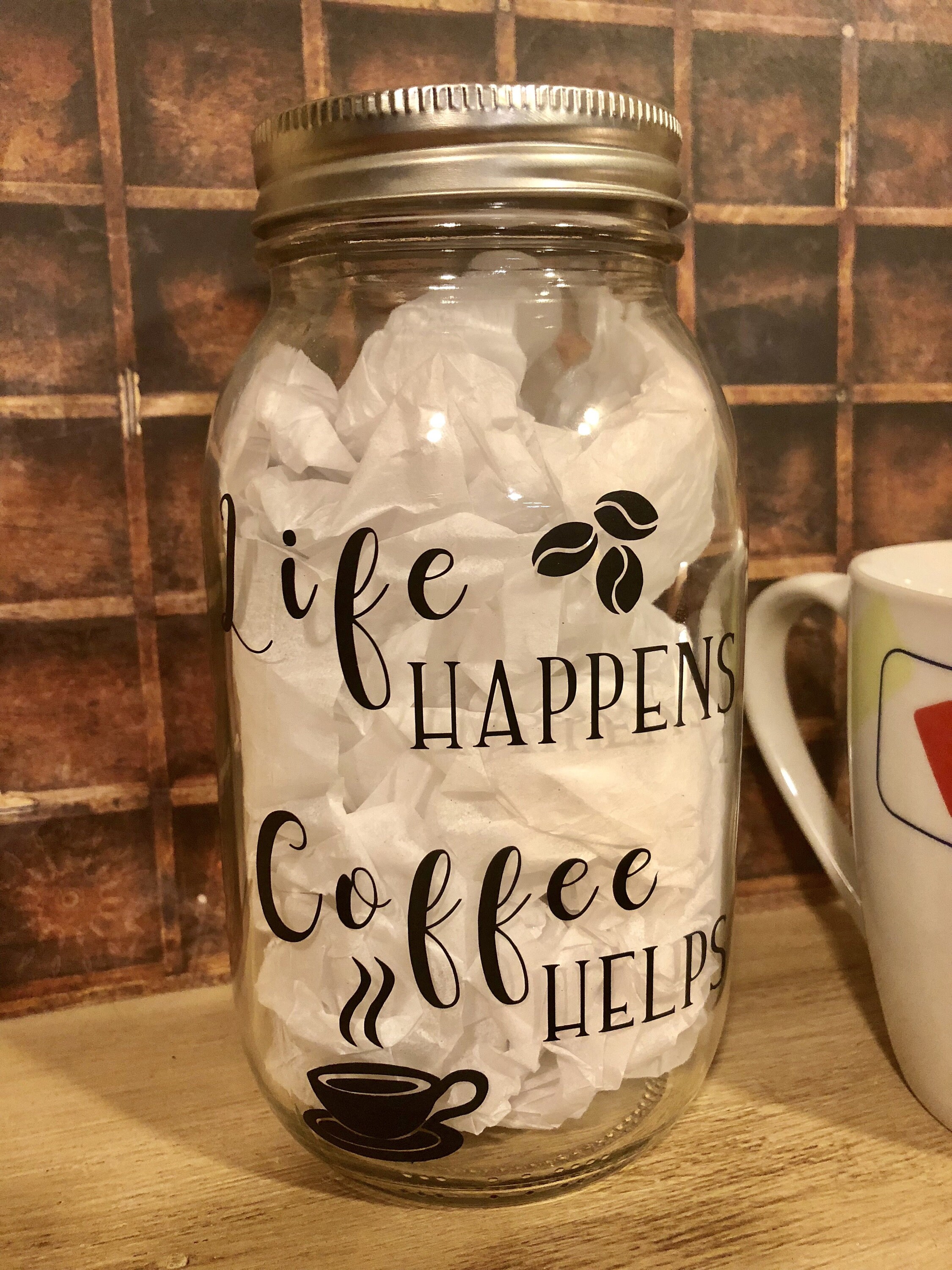 Coffee Helps Mason Jar Coin Bank Money Bank Money Jar | Etsy