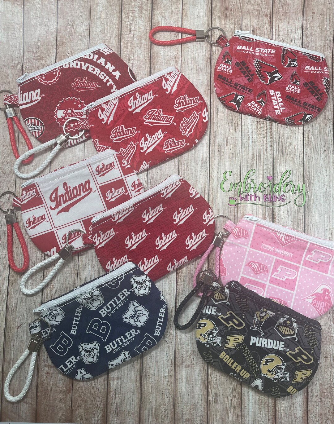 College Fabric Wristlet - Etsy