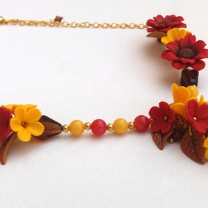 Fall Jewelry Statement Necklace Autumn Jewelry Flower | Etsy