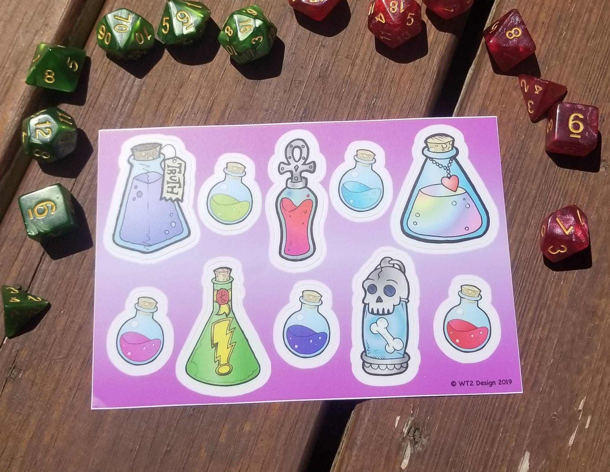 Assorted Potion Bottle sticker sheet | Etsy