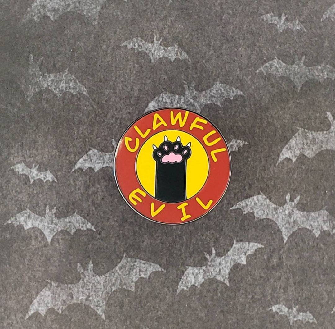 Clawful Evil - Cat Paw Pins - 1" Hard Enamel Pin - Etsy