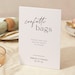Confetti Sign - Wedding Confetti Sign - Confetti Table Sign - Wedding ...
