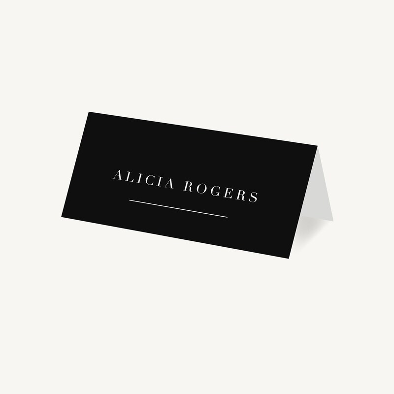 Black Place Cards - Etsy UK