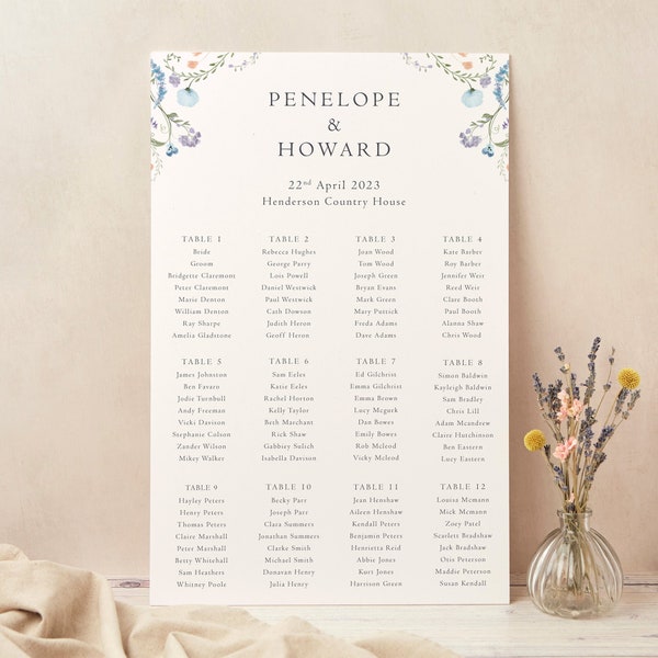 Wedding Table Plan - Etsy