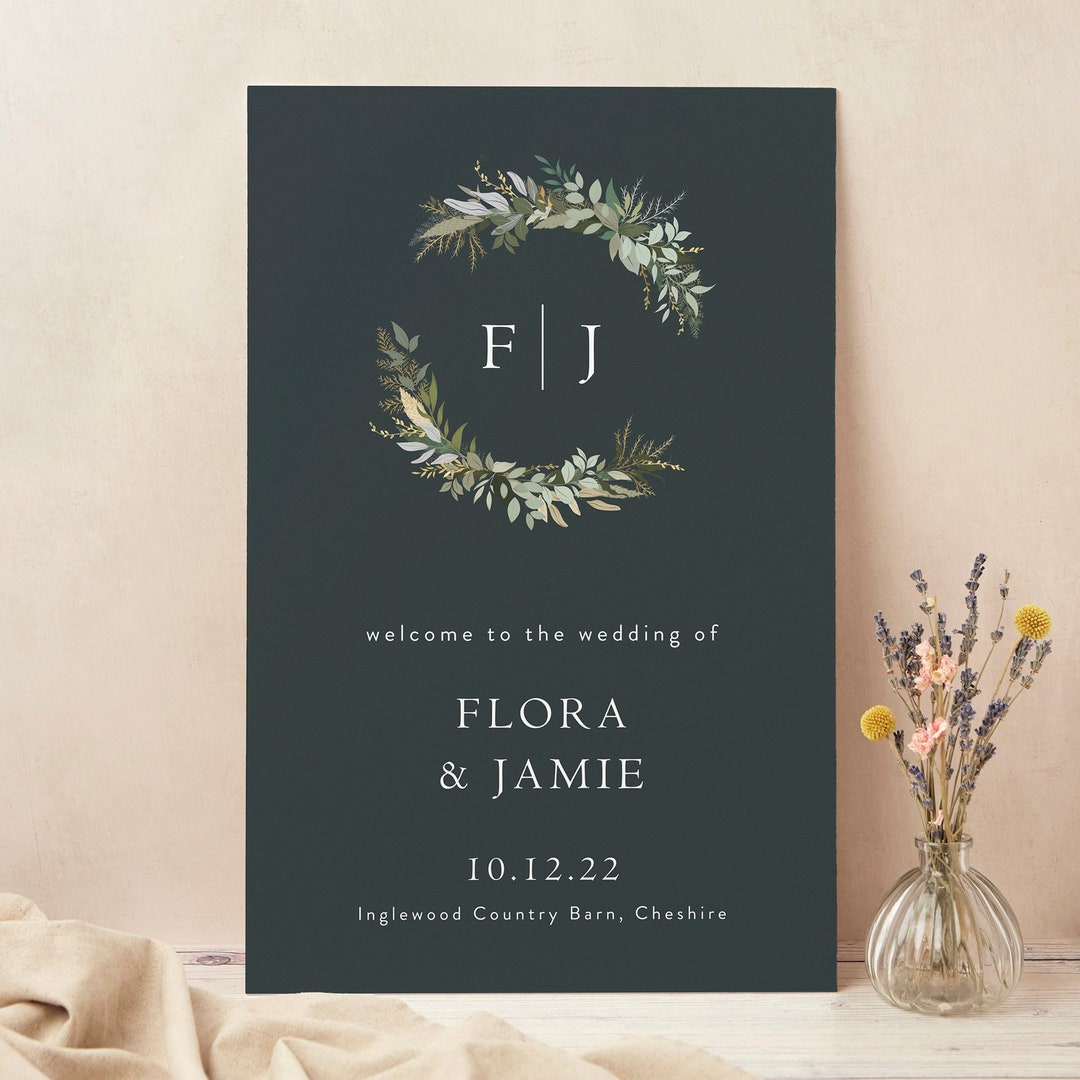 Wedding Welcome Sign - Custom Wedding Sign - Welcome to Our Wedding ...